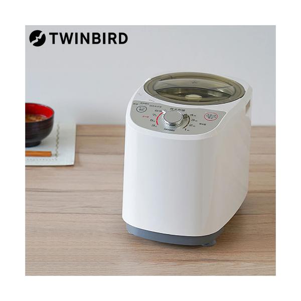 炊く直前の精米で、ごはんはもっとおいしく変わる。購入単位：1台配送種別：在庫品Yahoo 通販 4975058552015 P54137 MR-E520W MRE520W MR-E520 MRE520 ツインバード コンパクト精米器 精米御...