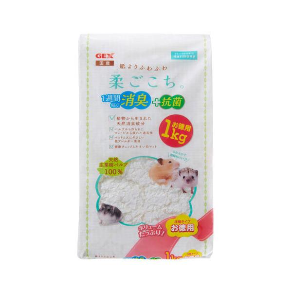 ペットと人にやさしい低アレルギー素材のハムスター用マット。購入単位：1個配送種別：在庫品Yahoo 通販 4972547038258 PE3988 ジェックス株式会社 ジェックス GEX 柔ごこち 1kg Harmony ハーモニー ハビん...