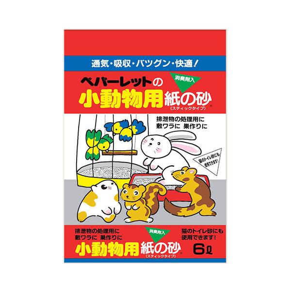 小動物の敷きワラ、巣作りに最適です。購入単位：1袋配送種別：在庫品Yahoo 通販 4977696007797 PEC133 ペパーレット 小動物用 紙の砂 6L 小動物用砂 小動物用床材 床材 敷砂 敷き砂 トイレ トイレ砂 トイレグッズ...