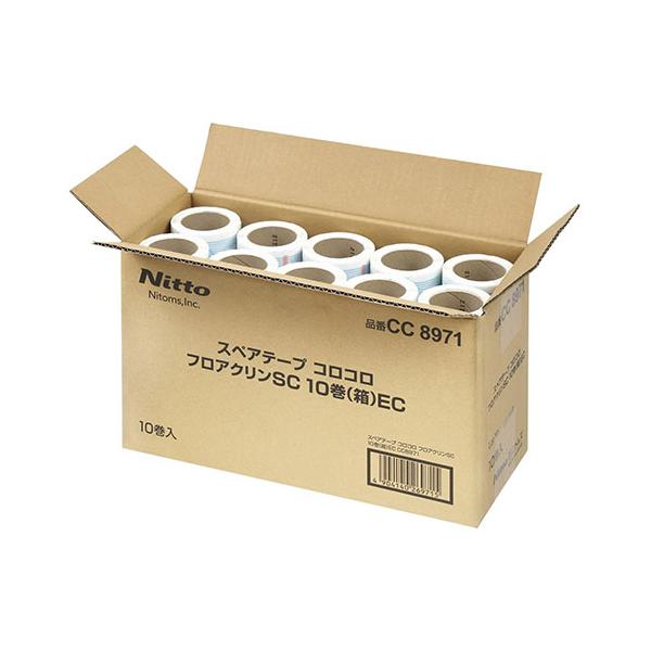 フローリングのお掃除に。購入単位：1個配送種別：在庫品Yahoo 通販 4904140269715 SK9140 ニトムズ 粘着ローラー コロコロ フロアクリン スカットカット スペア 10巻入 CC89711 nitto ころころ 粘着ク...