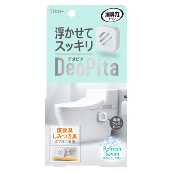 どこでもピタッと浮かせて消臭。購入単位：1個配送種別：在庫品Yahoo 通販 4901070132614 SK9246 エステー 消臭力 DeoPita トイレ用 リフレッシュサボン 本体 消臭剤 芳香剤 消臭芳香剤 トイレ トイレ用 お手...