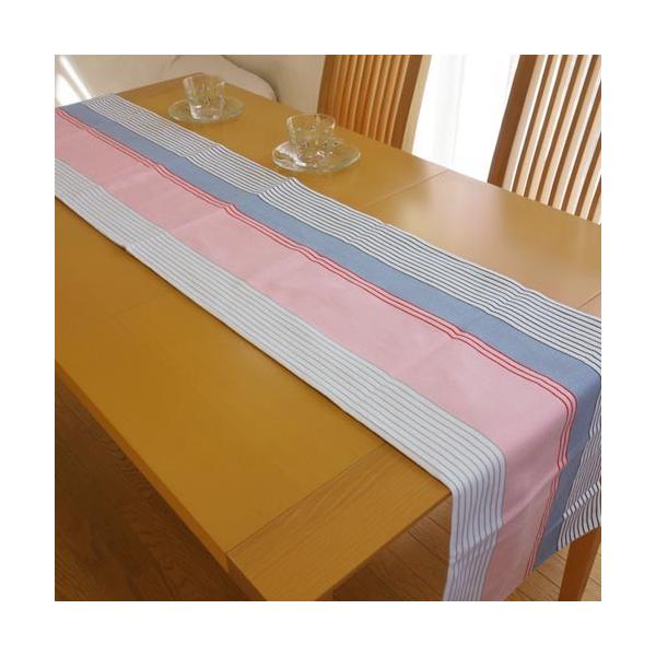 ●商品名：テーブルランナー（バスク織りライトピンクストライプ） ●サイズ：30cm×150cm（１〜2cmの誤差あり） ●素材： 綿100％ ●生産国： 生地/フランスバスク地方 、  縫製/日本 ●商品について： バスク織りとは、日除けや...