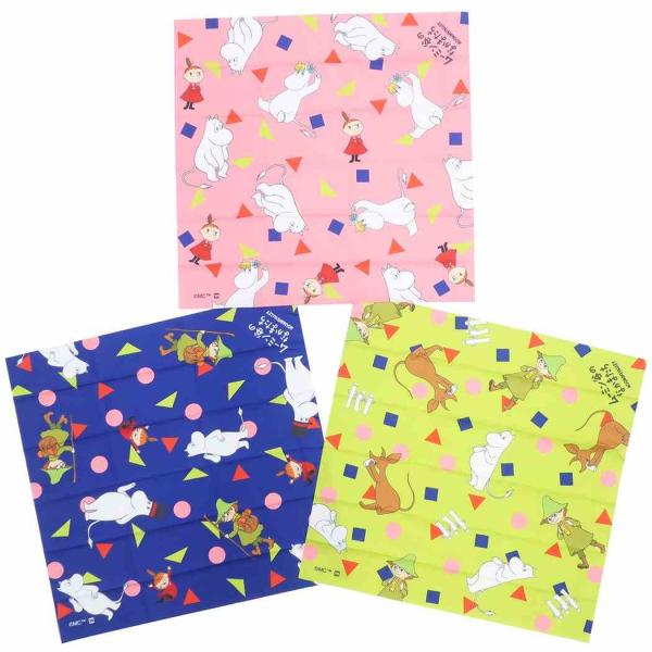 お弁当を包んだり、ランチョンマットにしたり、バンダナとしても大活躍のランチーフです。3種類のデザイン違いのランチクロスがセットになっています。吸水速乾で、洗濯してもしわになりにくいです。デザイナー　Tove Jansson（トーベ・ヤンソン...