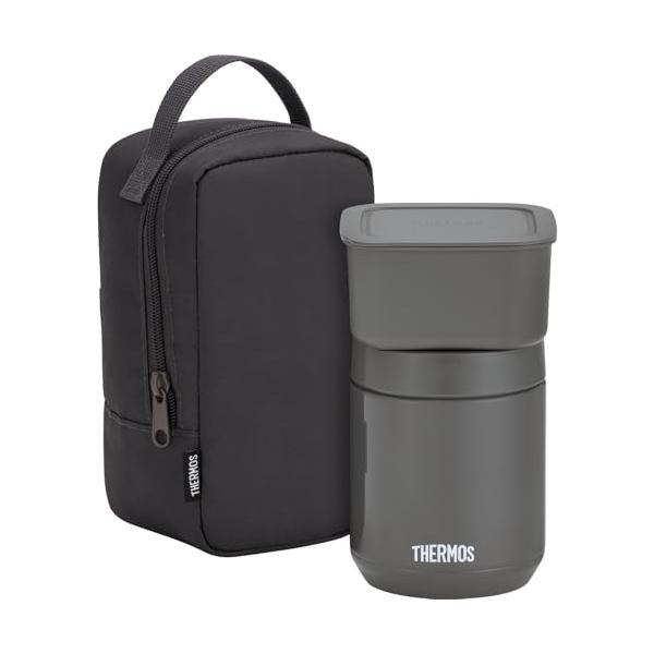 ダークグレー/スープジャー:400ml 容器:400ml/JEE-800・Color:ダークグレーSize:スープジャー:400ml 容器:400ml・パッケージ個数:1・スープジャーとおかず容器がセットになったランチセット。断熱構造の専用...