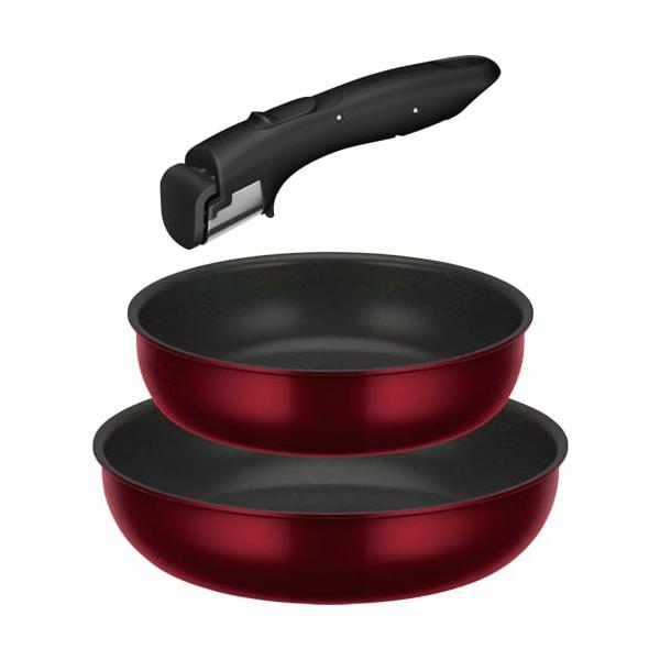 2024年発売モデルディープレッド (IH・ガス対応)/3点セット/KSD-3A・Color:ディープレッド (IH・ガス対応)Size:3点セットStyle:2024年発売モデル・パッケージ個数:1・使い勝手の良い26cm・22cmフライ...