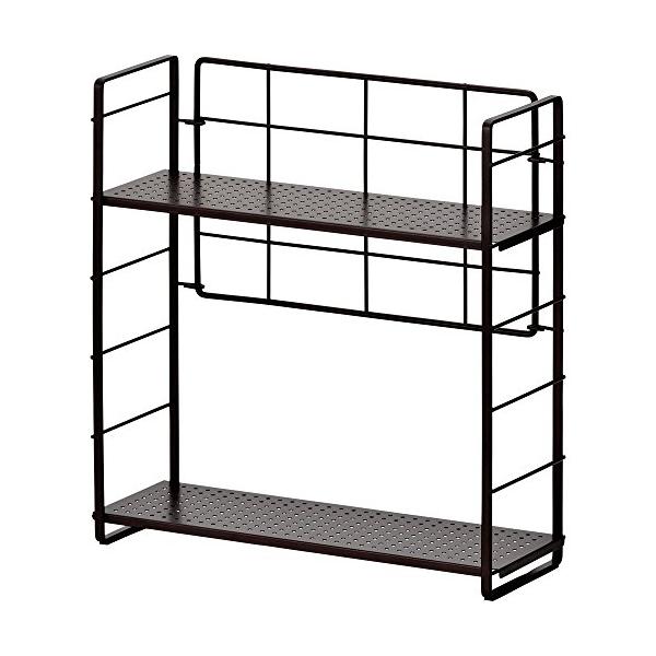 モダンブラウン/約330×115×345mm/COM-9569・PatternName:キッチンスタンド・パッケージ個数:1・サイズ:約330×115×345mm・本体:鉄(紛体塗装)、キズ防止シール(シリコーンゴム)・生産国:中国・耐荷重...