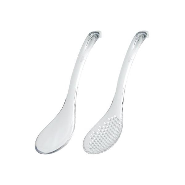 ・クリア 大 サービング用 TW-3746・・Color:クリアPatternName:サービングセット・製品サイズ:60x245x38mm・製品重量:50g・材質:飽和ポリエステル樹脂・生産国:日本・セット内容:しずくレンゲ×1、しずく穴...