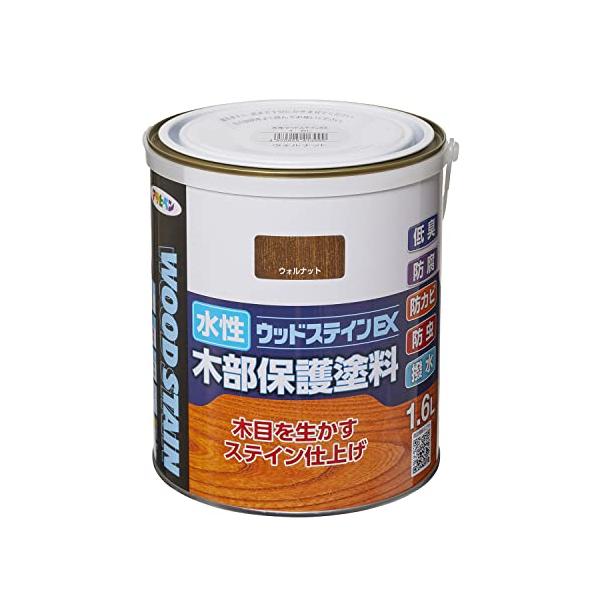 ・ウォルナット 1.6L 1.6L・・Color:ウォルナットSize:1.6L・水性で塗りやすく、低臭タイプの木部専用塗料です。・木目を生かした美しいステイン仕上げができ、日光や雨に強く耐候性が優れています。・防腐・防カビ・防虫効果があり...