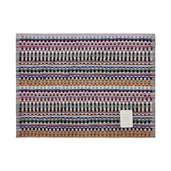 1Pミックス/45 x 60 cm (長方形)/MM601900・Style:1P・パッケージ個数:1・素材・材質:綿100％ 残糸使用 色柄おまかせ・タオルの生産工程で余ってしまう色糸を組み合わせて織り上げました。それぞれ違った糸の組み合...