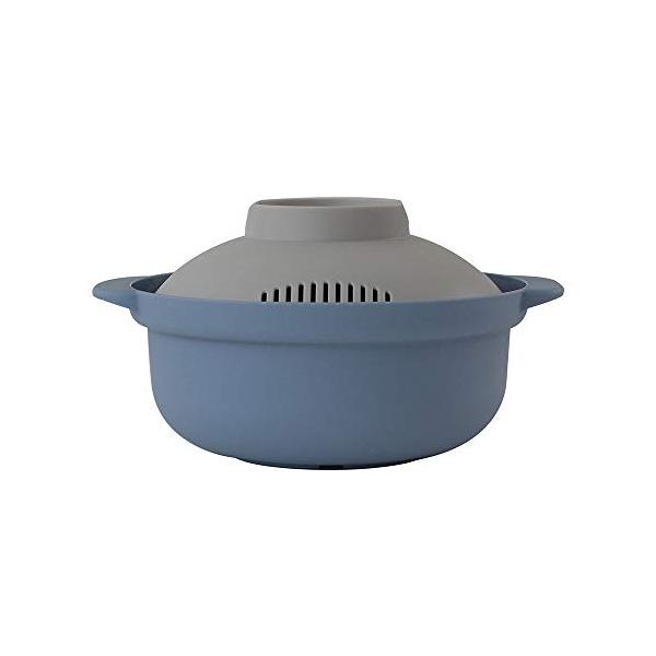 ・ブルー 21.5×18.3×11.5cm NIM-118-BL・・Color:ブルー・サイズ(:約)幅 21.5×奥行き18.3×高さ×11.5cm・重量(約): 136g・材質:ポリプロピレン・生産国:日本・付属品:簡単レシピ