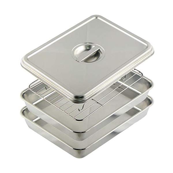 ステンレス/02:Mサイズ/4992519084052・Size:02:MサイズPatternName:04:下ごしらえセット・パッケージ個数:1・サイズ:バット本体 最外寸 267x203x43mm / 底寸 230x170mm / 容量...