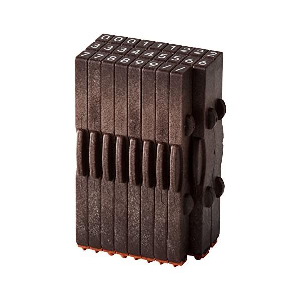・ナンバリング 2.3×3.2mm GRJ-5AN・【セット内容】ゴム印26本(「1」4本、「0」「2」「3」各3本、「4」〜「9」各2本、「／」1本）・【ゴム印の印面サイズ】2.3×3.2mm（26本入り）・【仕様1】柄の凹凸部をはめ合わ...