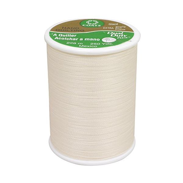 ・クリーム  01-0080・・Color:クリーム・品質表示:ポリエステル68%・綿32%・番手:40番・糸長:228m・使用針:キルティング針9~12・用途:ハンドキルト、厚手の縫製やステッチ、ギャザー