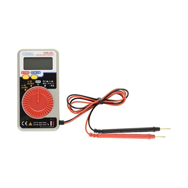 テスター・ブラック  TDR-201・表示板(LCD) 数字表示:3 1/2 桁液晶表示、最大1999、文字高12mm・動作原理:シグマデルタ変換方式・電池消耗表示:約2.4V以下でBATサイン表示・導通試験:LCD上にサイン及びブザー音 ...