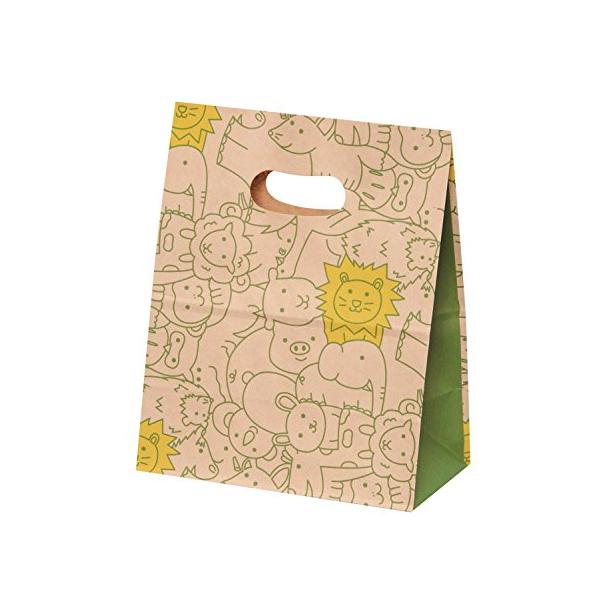 ・パズール W180mmxH225mmxマチ105mm XZT52017・・Color:パズール・【サイズ】 W180mmxH225mmxマチ105mm・【重さ】 14.4 g/枚・【材質】 未晒クラフト80g・【特徴】 たくさんの動物たち...