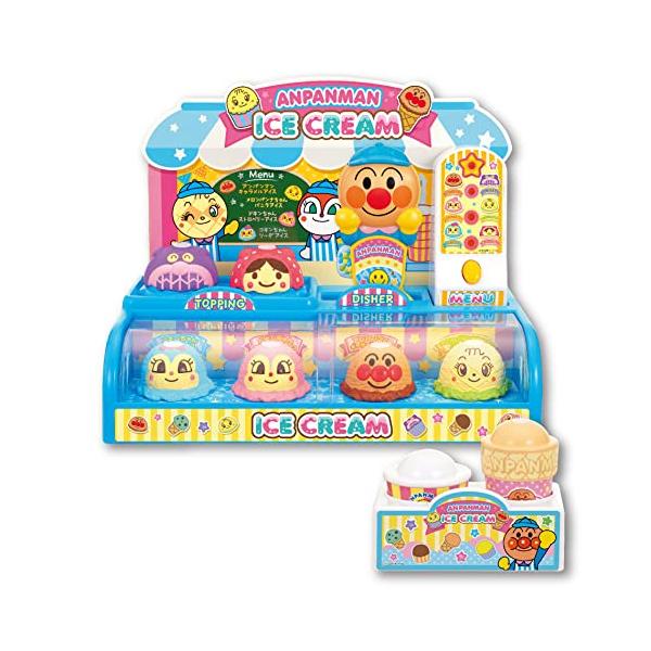 アイスやさん混合カラー/1個 (x 1)/180973・(C)やなせたかし/フレーベル館・TMS・NTV・対象年齢:3才以上・電池:単4×2本(別売)・ひんやり感をイメージした鮮やかな青いショーケースにかわいいキャラクターのアイスがセットに...