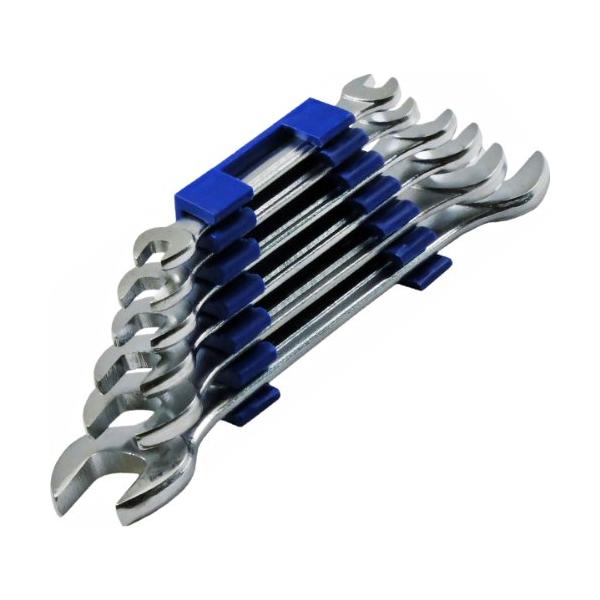 両口スパナ・グレー  22381・・Style:両口スパナ・対応サイズ:6x7mm 8x9mm 10x11mm 12x13mm 14x15mm 17x19mm・本体重量(g):413・1セットあると何かと便利な両口スパナ6pcsセット・スパ...