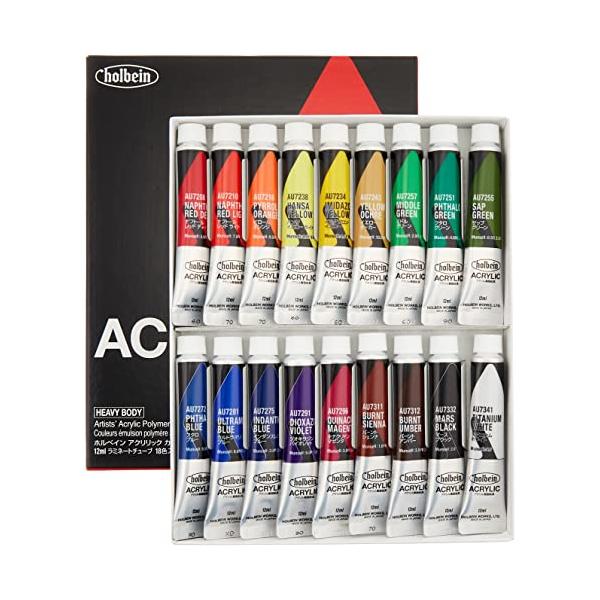 ・18色 12ml 17392・美しい光沢と透明感、力強い発色と堅牢性があります。・アクリリック カラー[ヘビーボディ]は、アーティストのあらゆる技法や用途に応えます。・これまでのアクリル絵具の発色・光沢・透明感をさらに超え、濃度・安定性・...