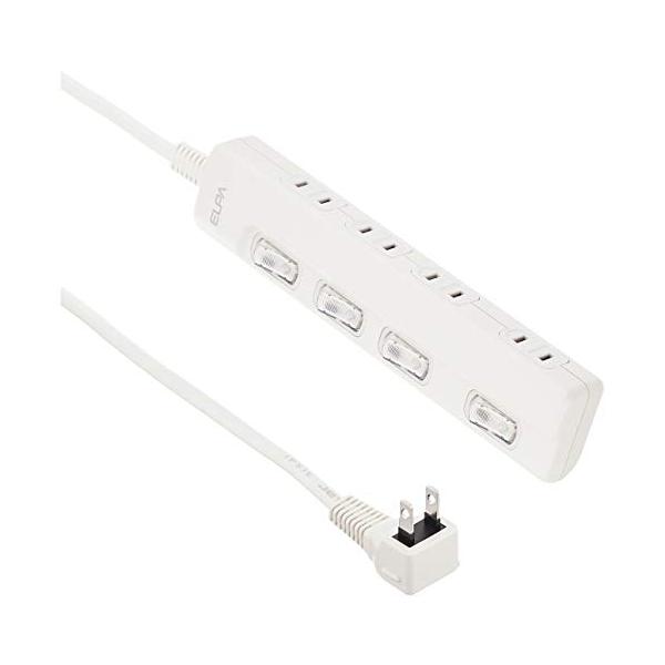 4個口・白い 1m WLS-LY41EB(W)・・Size:1mStyle:4個口・【ホタル色ＬＥＤ】ホタル色ＬＥＤランプ仕様の独立スイッチ付きタップです。・【横差しタイプ】差し込みやすい4個口の上差しタイプ です。・【保護被ふく付】ＡＣア...