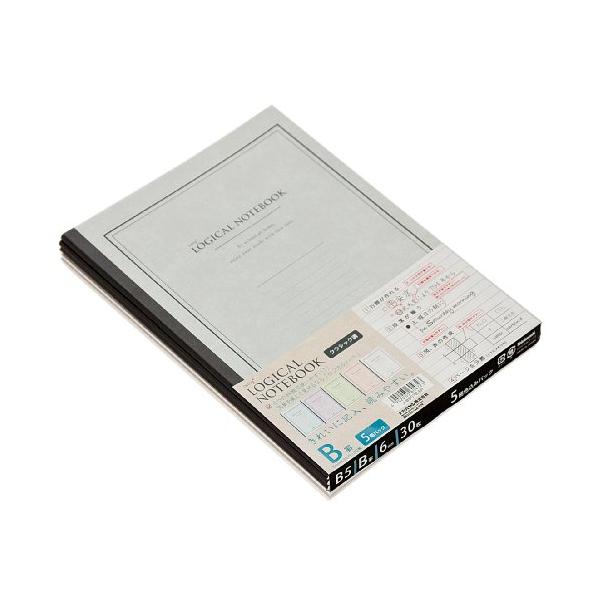 ロジカルノートクラシック/B罫(6mm)/ノ-B507B-5P・Color:クラシックSize:B罫(6mm)Style:ロジカルノートPatternName:単品・パッケージ個数:1・サイズ:セミB5/ヨコ179×タテ252×厚み16mm...