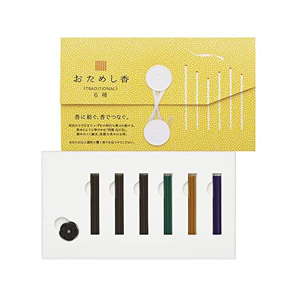 ・ 6個アソート ・商品サイズ (幅×奥行×高さ): 175mm×10mm×100mm・内容量:6種×3本・原産国:日本・対策・効果:リラックス・特徴:ナチュラル・自然派