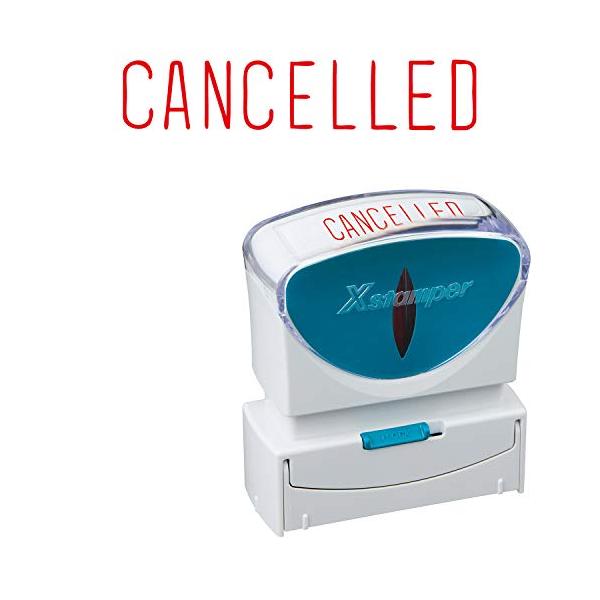 ・赤/CANCELLED 印面13×42mm X2-B-11192・・Color:赤/CANCELLED・【印面サイズ】13×42mm・【印面内容】CANCELLED・【特長1】キャップをロックできるから、インクで汚れることなく保管できます...