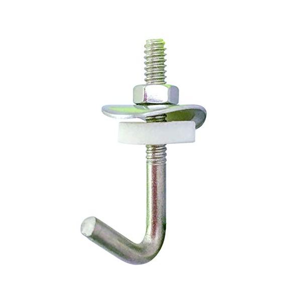 2_小サイズ・シルバー 6 x 75mm 10102272・・Size:6 x 75mmStyle:2_小サイズ・波板とアングルや母屋材の接合に・フックボルト・ナット・亀座・白パッキンセット。・10本入。下穴参考径:6.0~6.5mm。・本...