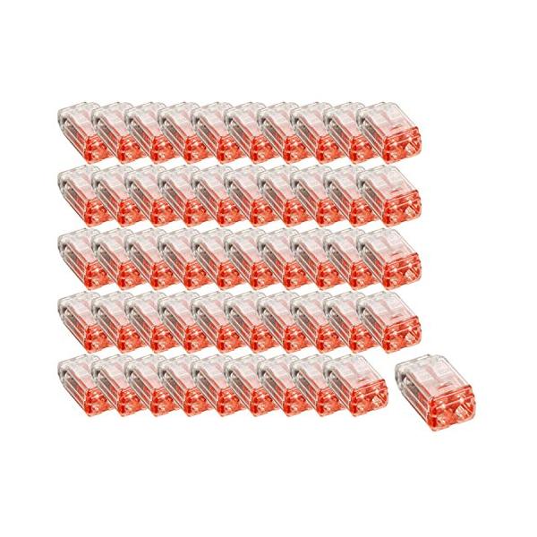 50個入・赤透明 極数:2本 QLX2-JP-RCL・・Color:赤透明Style:50個入・極数:2・寸法:(縦)20.5×(横)11.6×(高さ)9.1mm・定格:20A・300V・適応電線:銅/単線1.6mm径・2.0mm径・色:赤透明