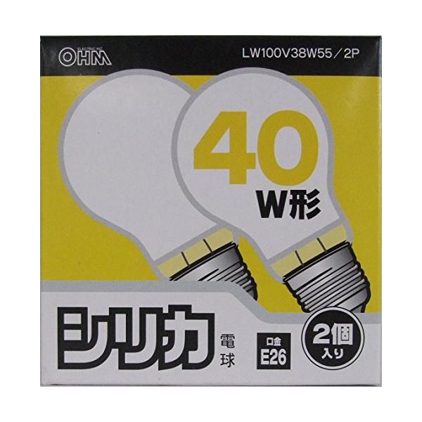 ホワイト/-/LW100V38W55/2P・PatternName:単品・パッケージ個数:1・サイズ:単品1個当たり 径5.5×9.8cm・本体重量2個あたり:0.05Kg・素材:ガラス・消費電力:38W・定格寿命:1000時間