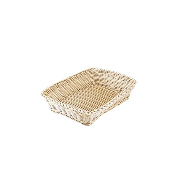 編み込みバスケット・ビスケット レクタングルL 4573306868095・・Color:ビスケットSize:レクタングルL・まるで本物の質感なのに、お手入れは簡単。パンやお菓子・調味料やカトラリーなどを入れるだけで、なんだか素敵な食卓に。...