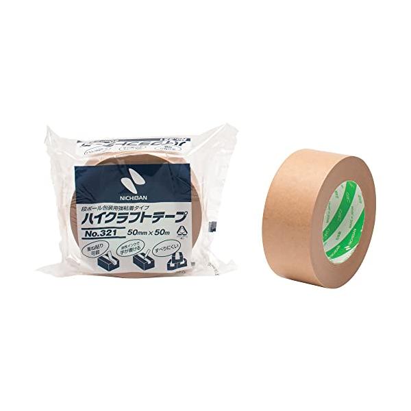 ・黄土 50mm×50m 321-50・・Color:黄土・【本体テープサイズ】幅50mm×長さ50m・【基材】クラフト紙・【粘着剤】ゴム系(無溶剤)・【厚さ】0.15mm・【巻心径】76mm