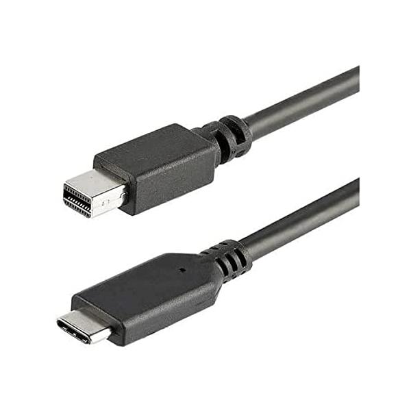 Mini DisplayPortケーブル - 4K 60Hz - ブラック。・ブラック 1m CDP2MDPMM1MB・・Size:1m・ケーブル一体型アダプターケーブル：本USB-C - Mini DP変換ケーブル1本でThunderbo...
