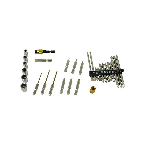 ・シルバー/パープル/ゴールド  GTBSS-30・用途:電動ドライバーでのネジの締め付け、緩め、穴あけ作業の際に・用途:ボルト・ナットの締め付け(ソケット)、鉄工・木材・軽金属・合成樹脂などの穴あけ(六角軸鉄工ドリル)、六角穴ネジの締め付...