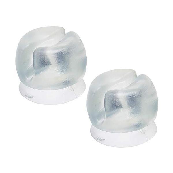 歯ブラシホルダ(2個入り)クリア(ホルダー)/約径2.8×2.2/W614CL・Color:クリア(ホルダー)Style:歯ブラシホルダ(2個入り)・パッケージ個数:1・【壁面収納とスタンド2通り】吸盤付きで壁面や底面にくっつき、浮かせて収...