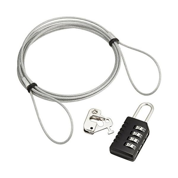 ダイヤル錠・ブラック シルバー  SL-58・・Style:ダイヤル錠・【サイズ】:ワイヤー長/2.0m ワイヤー直径/2.2mm・【対応機種】:セキュリティスロットを持つノートパソコン、デスクトップパソコンなど。 セキュリティスロットの有...