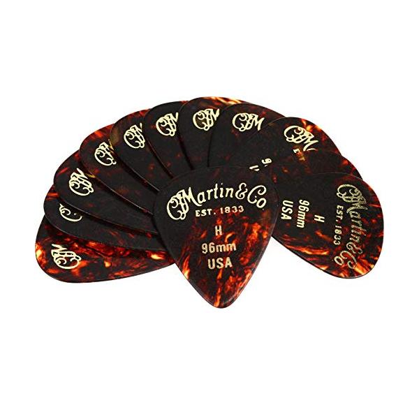 ・べっ甲  18A0051・マーチン ティアドロップ型ピック べっ甲柄 ヘビー 0.96・12枚セットでの販売です。・マーチンのピック・べっ甲柄のカラー・スタンダードティアドロップ