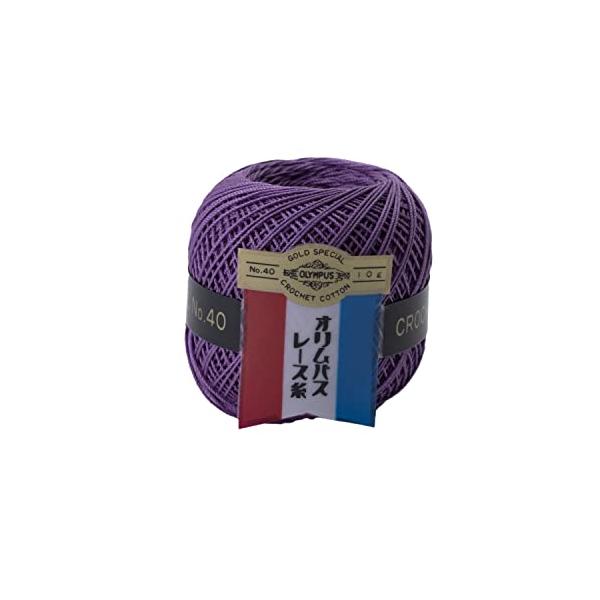 単品パープル系 Col.654/89ｍ/OLY-10G-654・Size:89ｍStyle:単品Color:パープル系 Col.654・パッケージ個数:1・素材:綿100%・対応の針:レース針6~8号・サイズ:約89m・最高級エジプト綿使用...