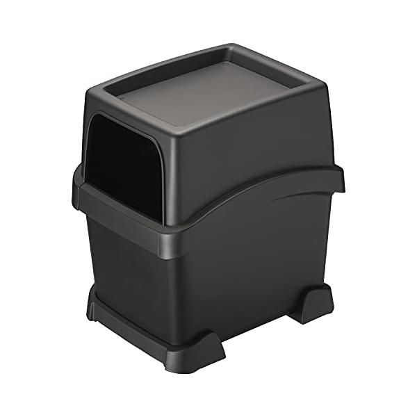 トレー付きゴミ箱・ブラック  DZ573・・Style:トレー付きゴミ箱・「おもり付き」より倒れない、しっかり踏ん張るゴミ箱。踏ん張るような形状のサポーター付きで、車の急制動・急旋回・悪路走行によるゴミ箱の転倒と滑りを防ぎます。・車に固定し...