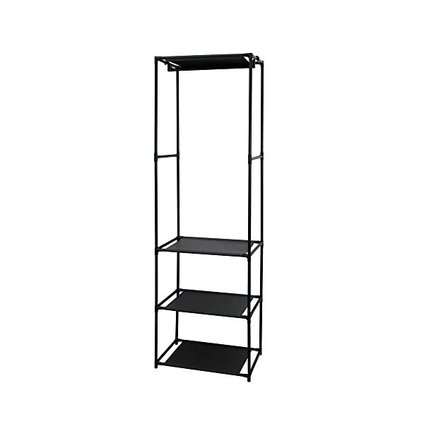 5)ハンガーラック3段ブラック/ハンガーラック/30694・Style:5)ハンガーラック3段・パッケージ個数:1・サイズ:約52×36×166cm・商品重量:約1.3kg・材質:スチール、ポリプロピレン、不織布 (PP(ポリプロピレン)コ...