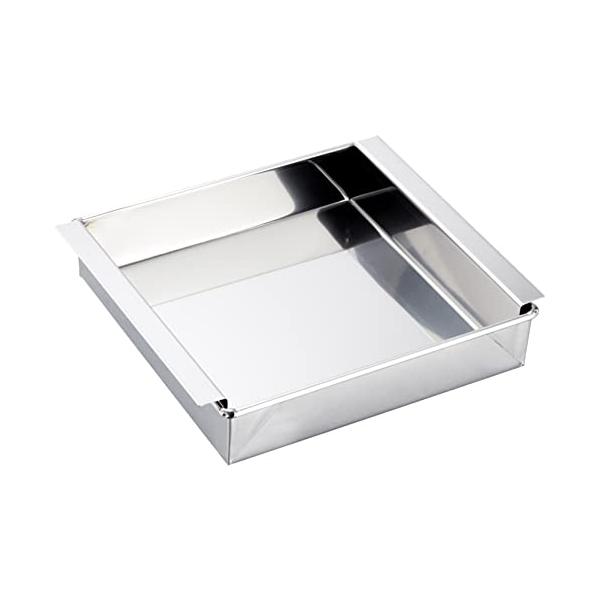 シルバー/15cm/ATM07015・Size:15cmPatternName:関東型・パッケージ個数:1・型番:ATM07015・サイズ:縦150×横150×高さ37mm(内寸)・重量:380g・素材・材質:18-8ステンレス・原産国:日本