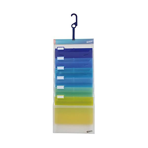 クール・クール A4 6段 22340・・Size:A4 6段Style:クール・しまいたいときには折りたためる、壁掛け収納ファイル。整理したポケット一つずつも取り外し可能。引っ掛けて吊り下げればすき間にも使えるので、場所を取らずに書類をす...