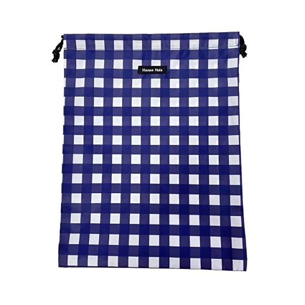 ギンガムネイビー/L/CDS-GNV-L・Color:ギンガムネイビー・縦43cm×横32cm・消臭効果と抗菌効果の「デオドラントネーム(R)」付き・Lサイズにはたくさんの着替えを入れるのに便利