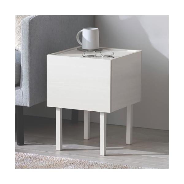 サイドテーブルNEW_ホワイト/本体（cm）：幅約30.0×奥行約30.0×高さ約41.0/WST-300・Color:NEW_ホワイトStyle:サイドテーブル・パッケージ個数:1・【スペパシリーズ】スリムでコンパクトな家具・家電だからス...