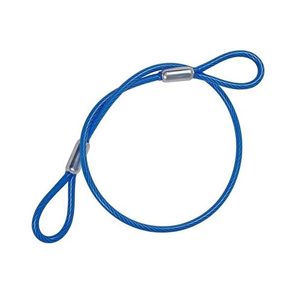 ・青 545mm Y-65・・Size:545mmColor:青・末端処理:両アイ加工・ロープ内容(ワイヤー径-被覆径×全長):3-4.3φ×545mm・参考使用荷重:50kg・材質:鉄(青ビニコート皮膜)