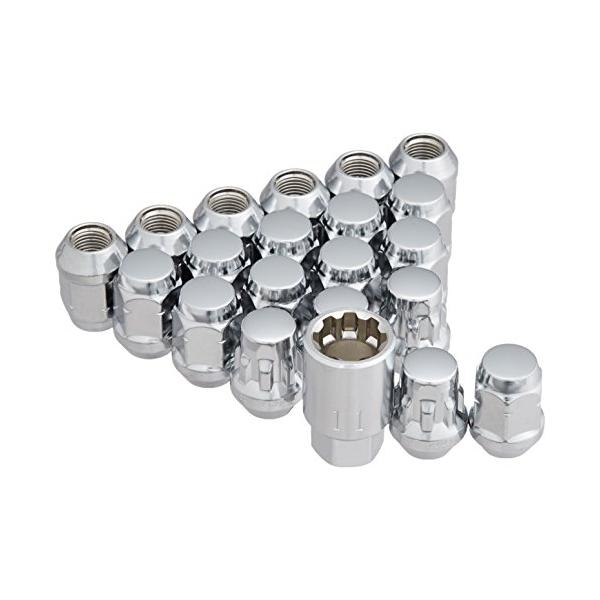 ・クロームメッキ M12×P1.25 0653-19・サイズ:[ 袋タイプ 19HEX ](br)●M12 x P1.25(br)●5H車用(br)●個数:20P