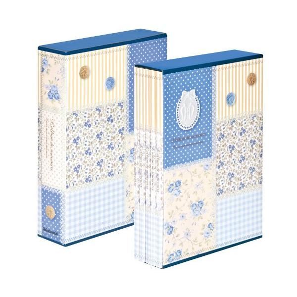 ポケットアルバム・ブルー L 5PL-270-31-B・・Color:ブルー・本体寸法:タテ288×ヨコ206×背巾60mm・本体重量:694g・表紙:印刷コーティングボード表紙・印刷ポリプロピレン貼り5冊ソフトボックス入・L判用3段ポケッ...