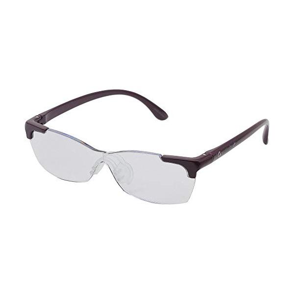 花柄紫/0/AM41ムラ・Color:紫Style:花柄・パッケージ個数:1・柔らかいから壊れにくい、手元が大きく見えるメガネ型拡大鏡・【外寸】（フレーム）W150×H40mm　（つる）167mm 【質量】33g・【本体色】赤、紫、白 花柄...