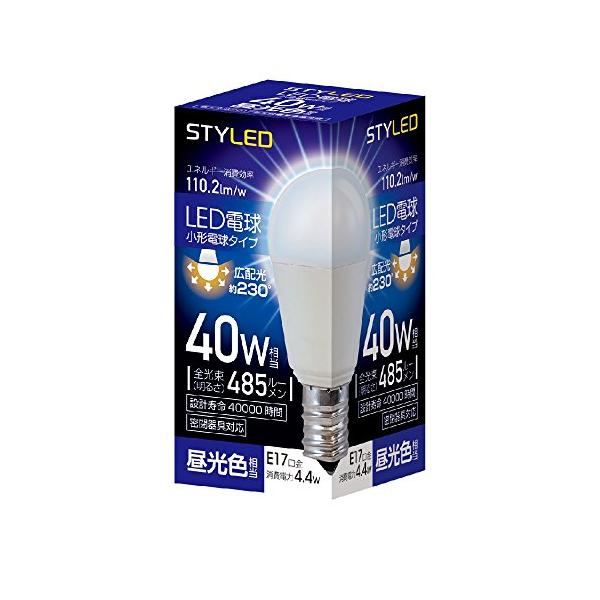 40W昼光色/1個/HA4T17D1・Size:1個Style:40WColor:昼光色・パッケージ個数:1・本体サイズ:直径35×高さ71mm・全光束:485lm(電球40W相当)/消費電力:4.4W・消費効率:110.2lm/W・設計寿...