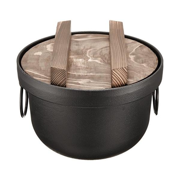 3合用・ブラック 3合炊 312714・・Style:3合用・容量:2.0L・重量:2.6kg・サイズ:本体/Φ20×H12.5cm 木蓋/Φ18.5×H4.3cm・パッケージ重量: 6.53 pounds