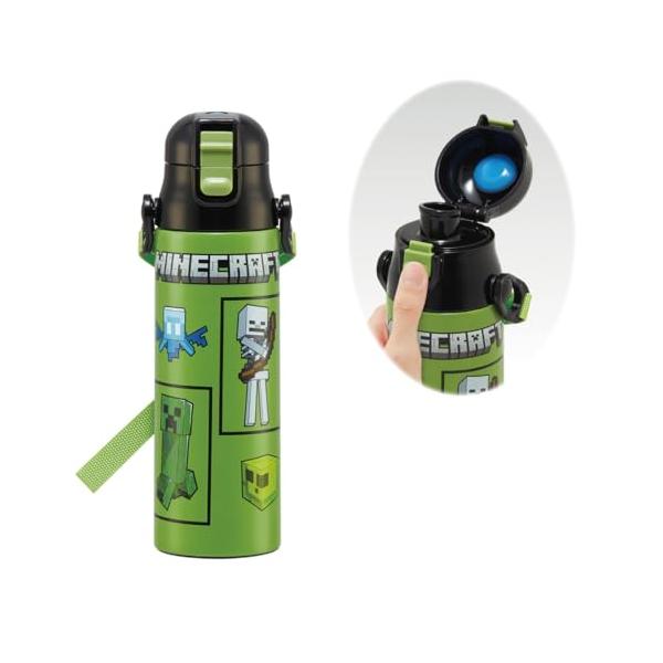 直飲みマインクラフト/580 ml/SDC6N-A・Size:580 ml・パッケージ個数:1・容量:580ml/サイズ:直径7.3×高さ24.5cm/原産国:中国・保冷専用真空二重構造まほうびん/保冷効力:8度以下（6時間）/ワンプッシュ...